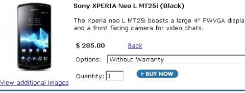 1shopmobile.comでXperia neo L MT25iの販売が開始 ｜ ガジェット通信 GetNews